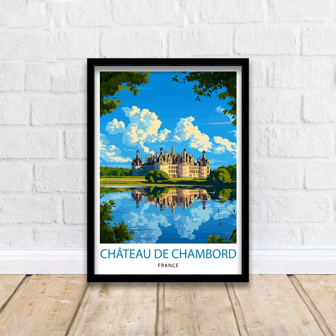 Château De Chambord Print Loire Valley Castle Art French Renaissance ...