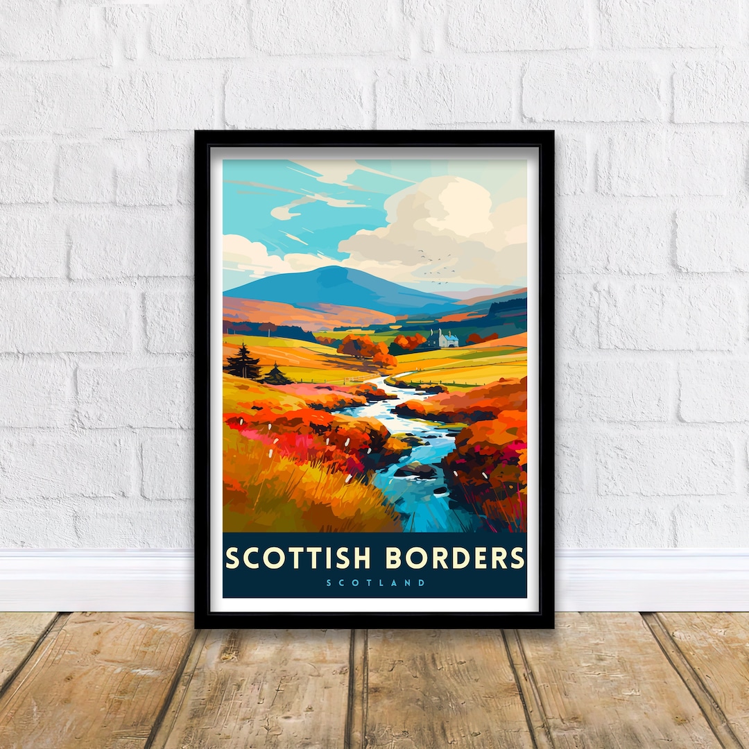 Scottish Borders Travel Print Scottish Borders Wall Decor Scottish ...