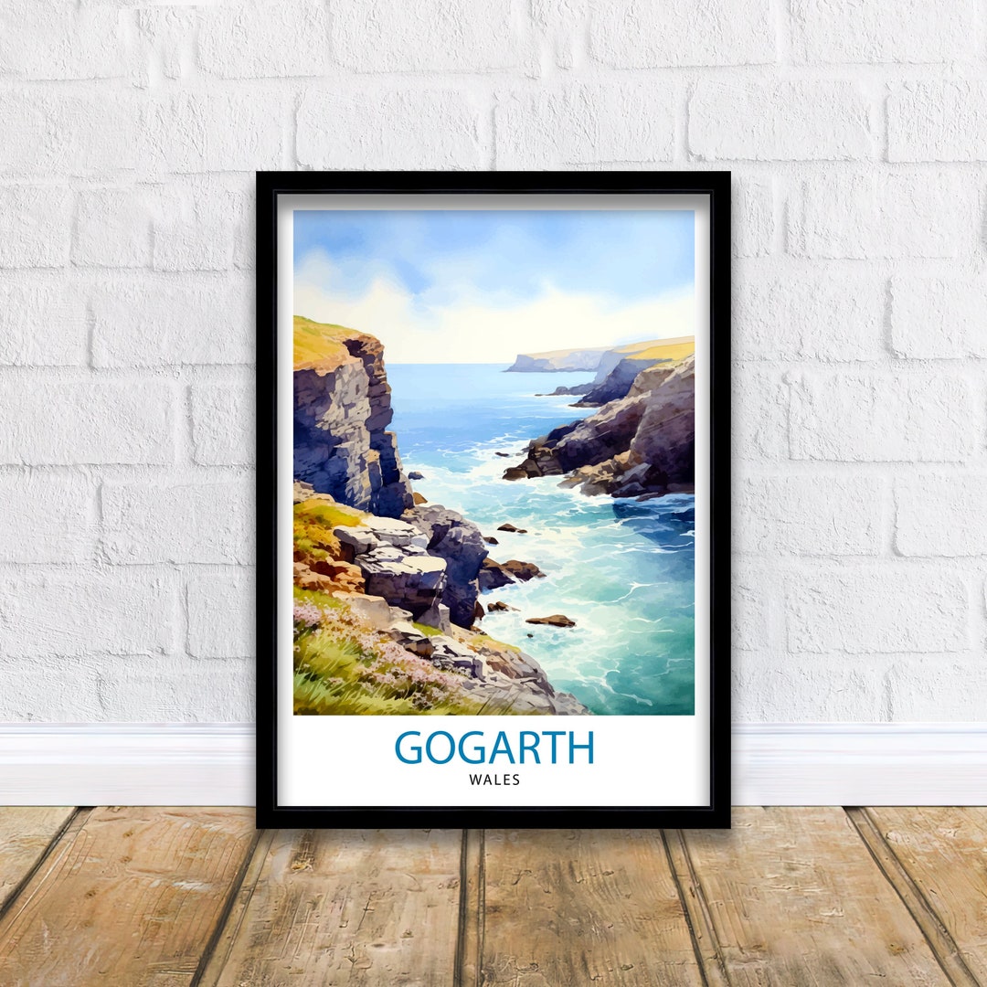 Gogarth North Wales Print Coastal Cliffs Wall Art Holyhead Sea View ...