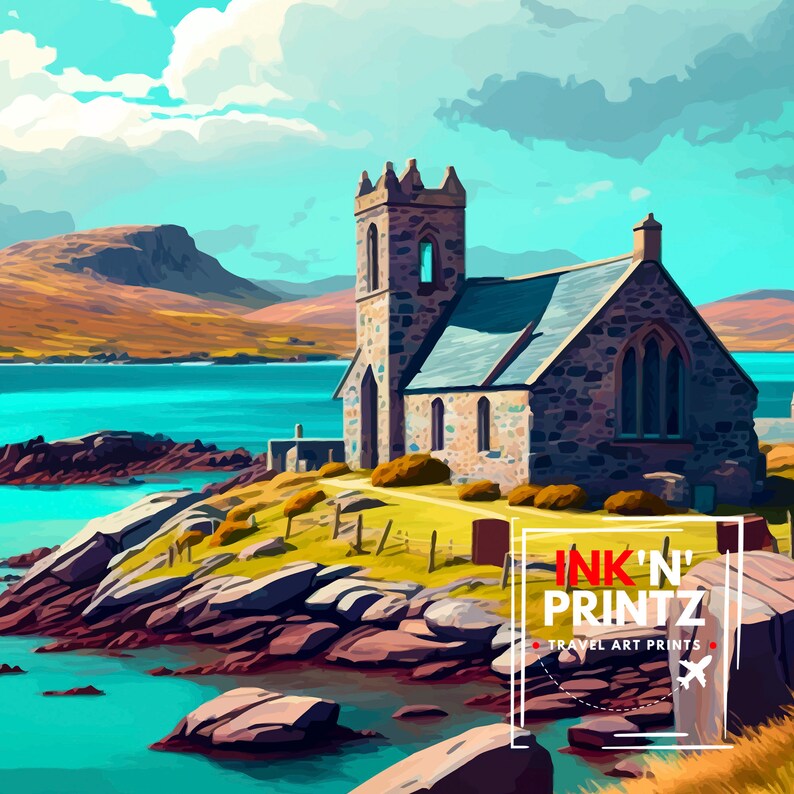Isle of Iona Scotland Travel Print Iona Wall Decor Iona Home Living ...