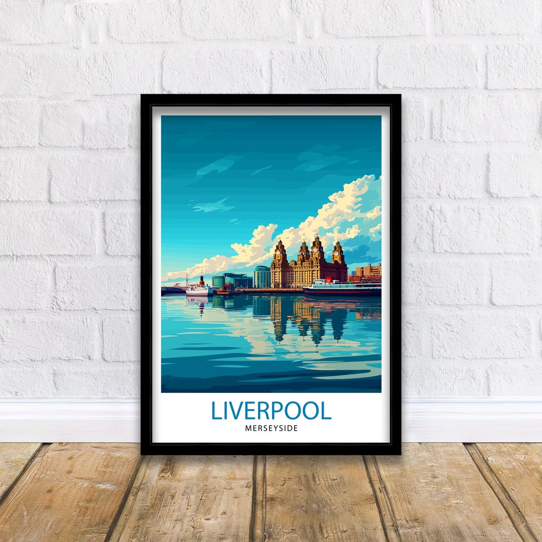 Liverpool Travel Print Liverpool Wall Art Liverpool Home Decor ...