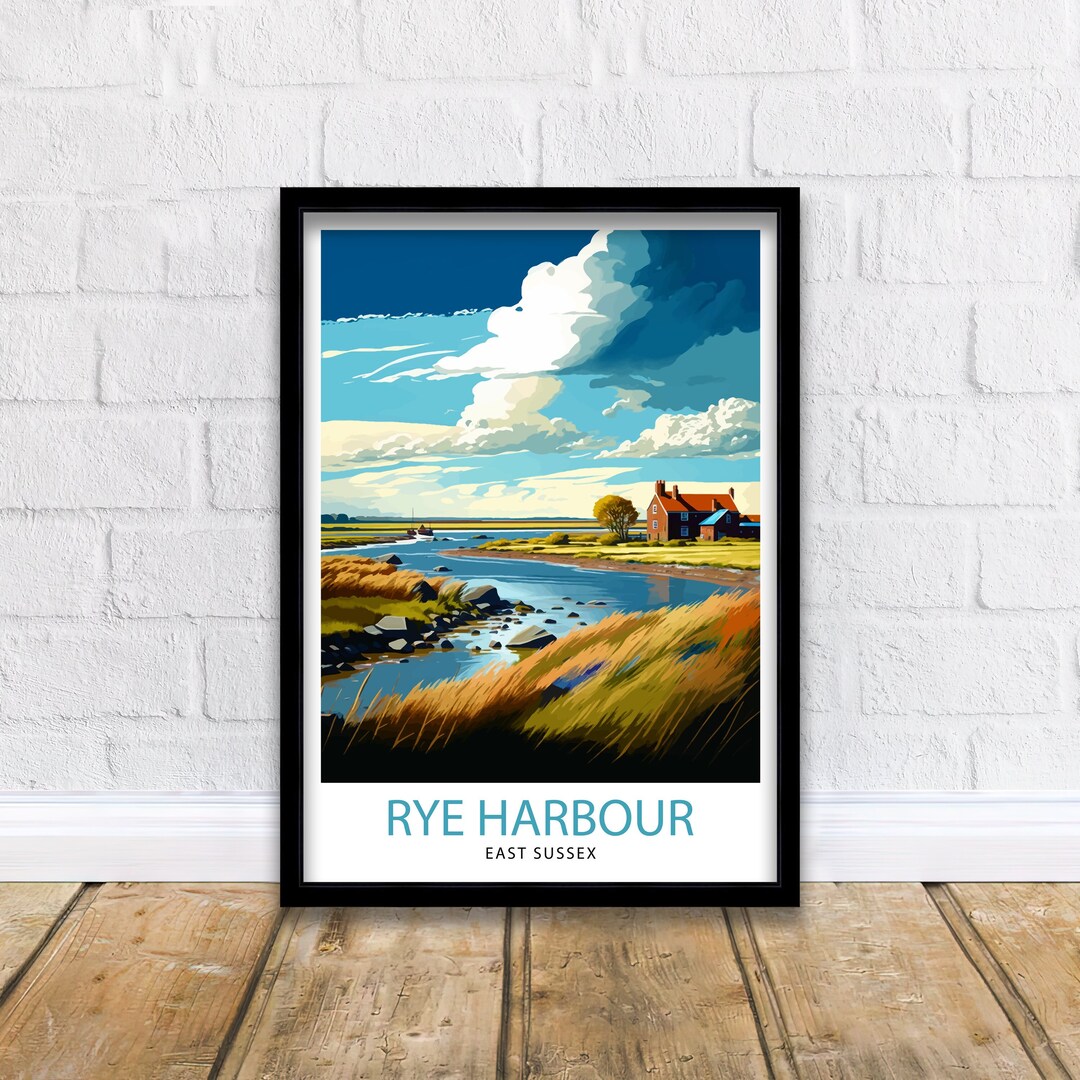 Rye Harbour Travel Print Rye Harbour Wall Art Rye Harbour Home Decor ...