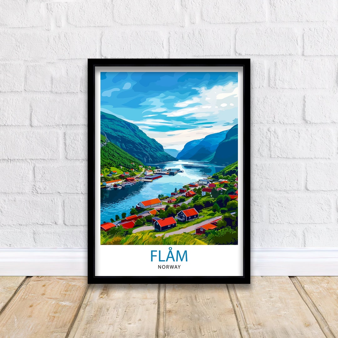 Flam Norway Travel Print Wall Decor Wall Art Flam Wall Hanging Home ...