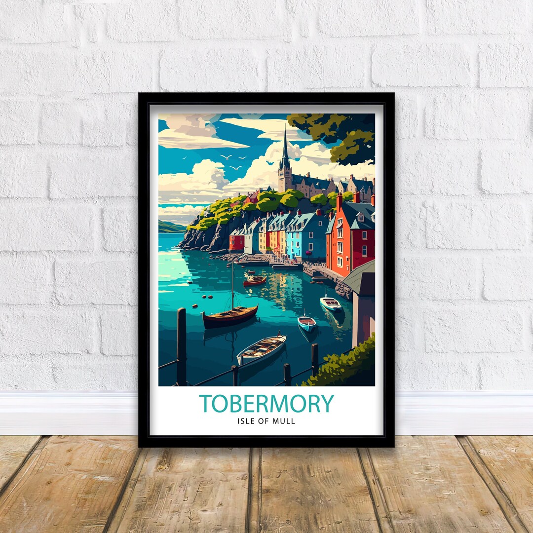 Tobermory Isle of Mull Travel Print Scotland Wall Art Isle of Mull ...