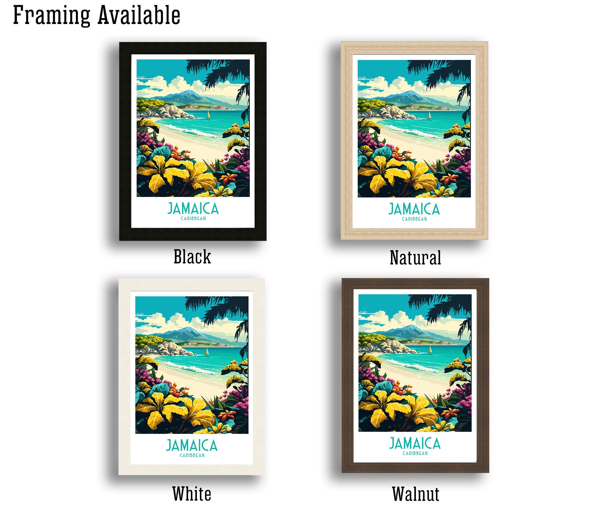 Jamaica Travel Print | Jamaica Print | Travel Poster | Jamaica Wall Art ...