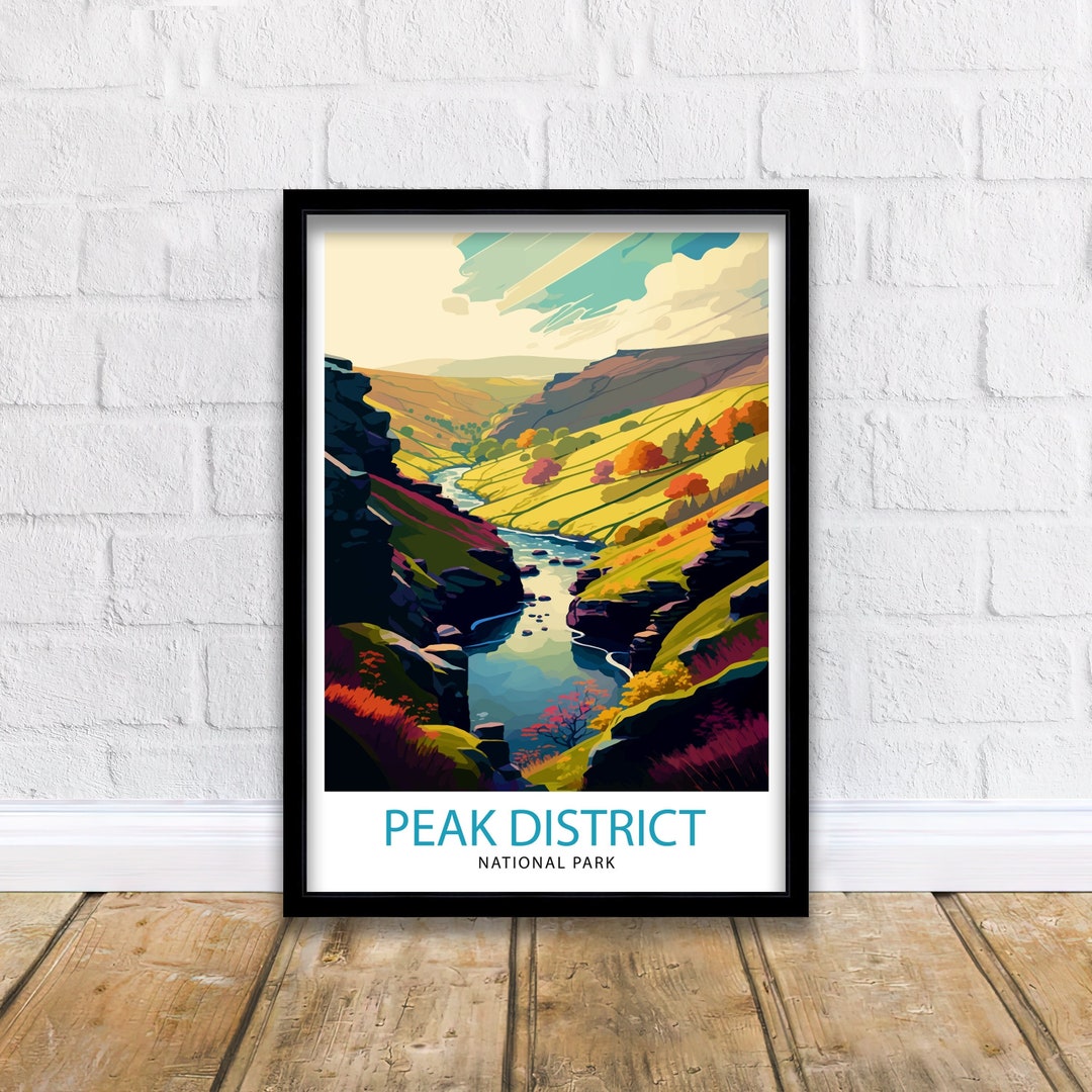 Peak District Travel Print Peak District Wall Art Peak District Home ...