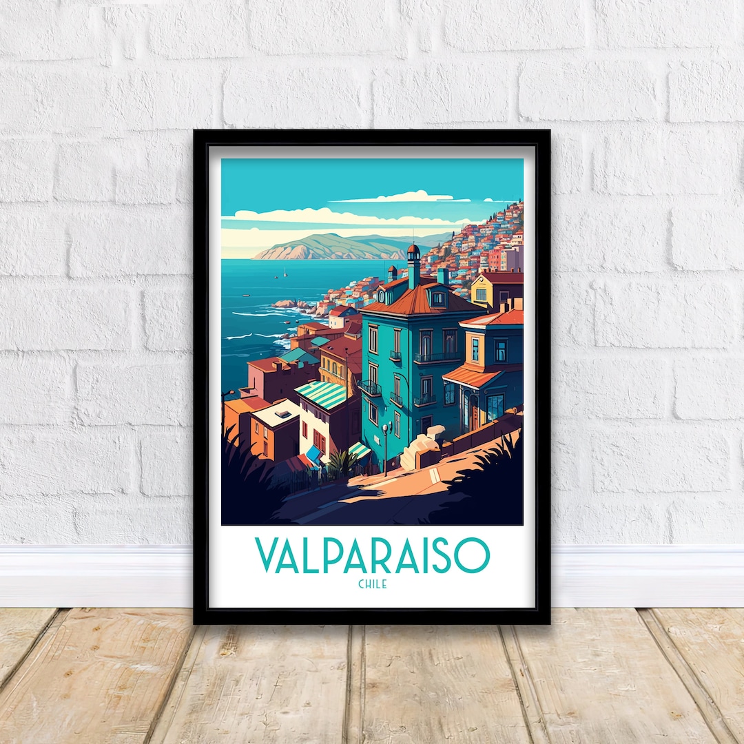 Valparaiso Chile Travel Print , Chile Wall Art, Chile Home Decor, Chile ...