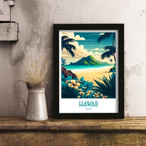 Hawaii Travel Print | Hawaii Poster | Hawaii Wall Art | Travel Print ...