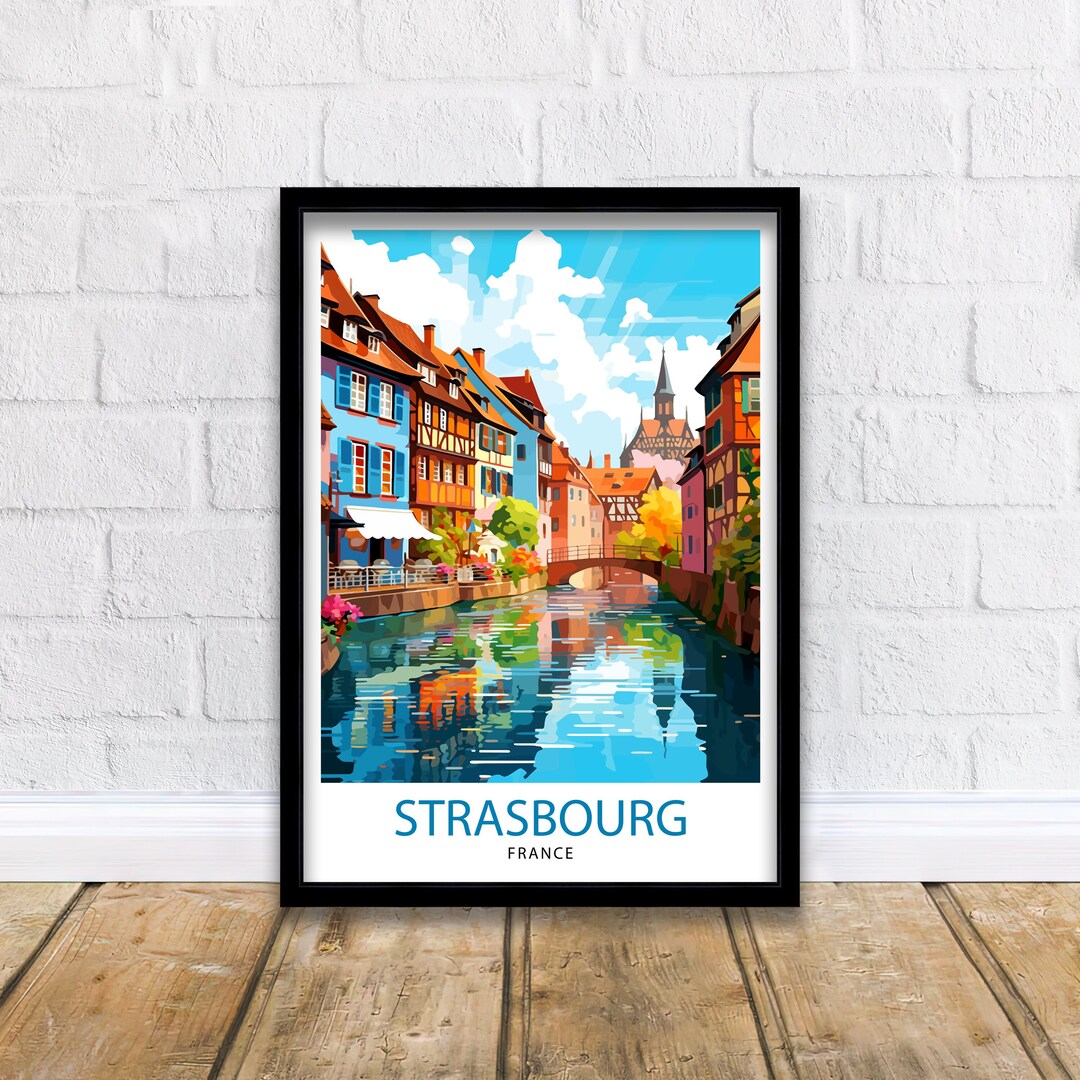 Strasbourg France Travel Print Strasbourg Wall Decor Strasbourg Poster ...