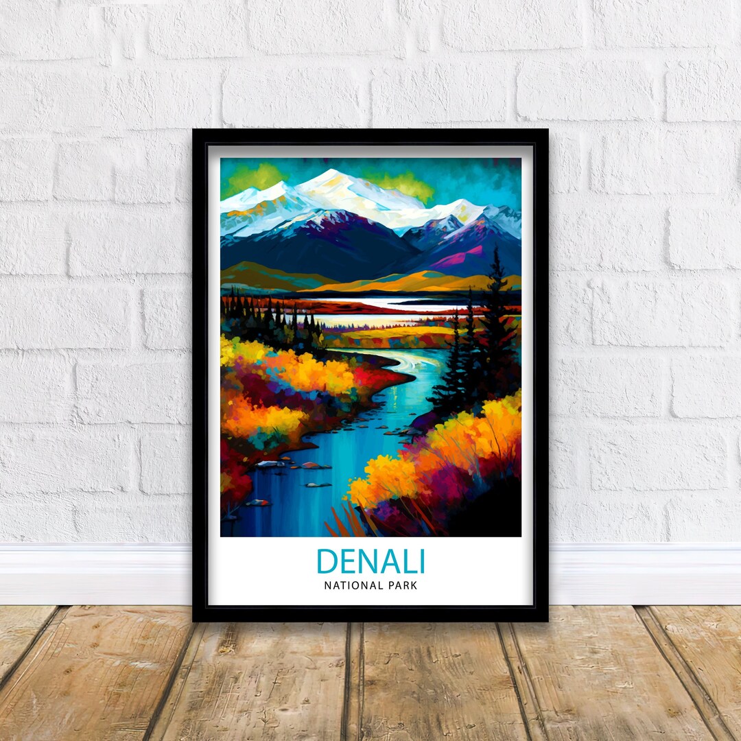 Denali National Park Alaska Travel Print Denali Wall Decor Denali ...