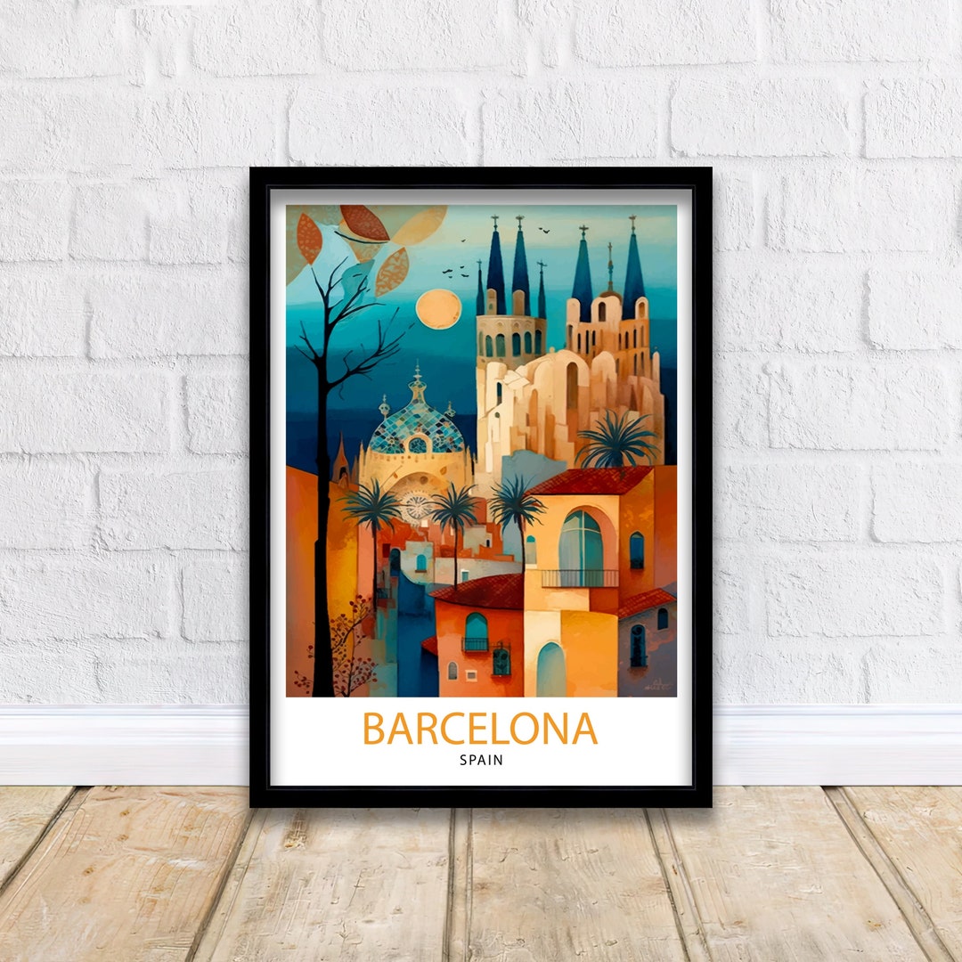 Barcelona Spain Travel Print Barcelona Wall Decor Barcelona Poster ...