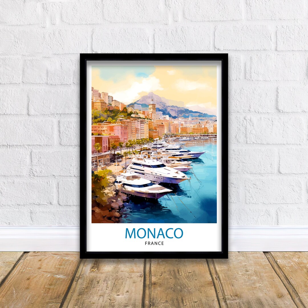 Monaco Art Print | Monaco | Monaco Poster | Monaco Print | Monaco Wall ...