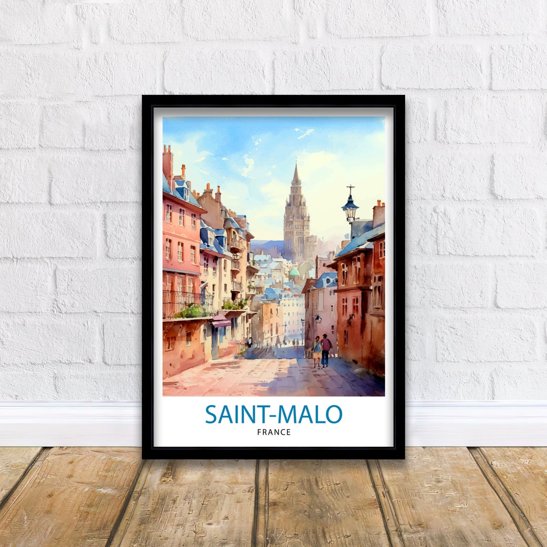 St Malo France Travel Print St Malo Wall Art St Malo Home Decor St Malo ...