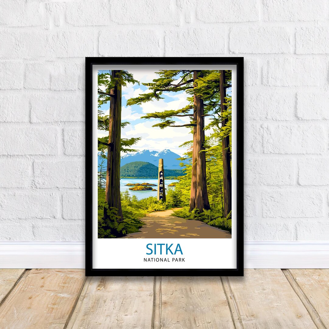 Sitka National Historical Park Alaska Travel Print Wall Decor Wall Art ...