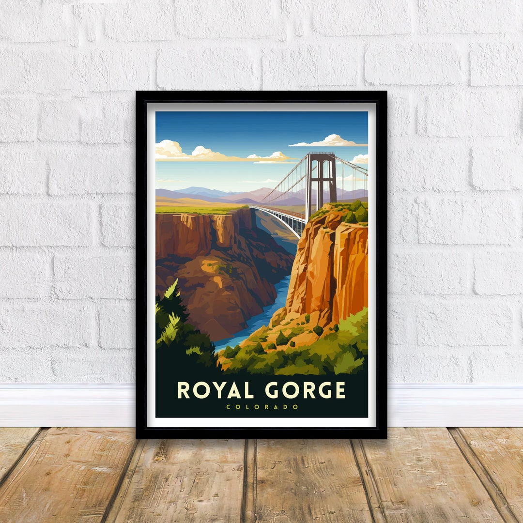 Royal Gorge Bridge Colorado Travel Print Colorado Wall Decor Royal