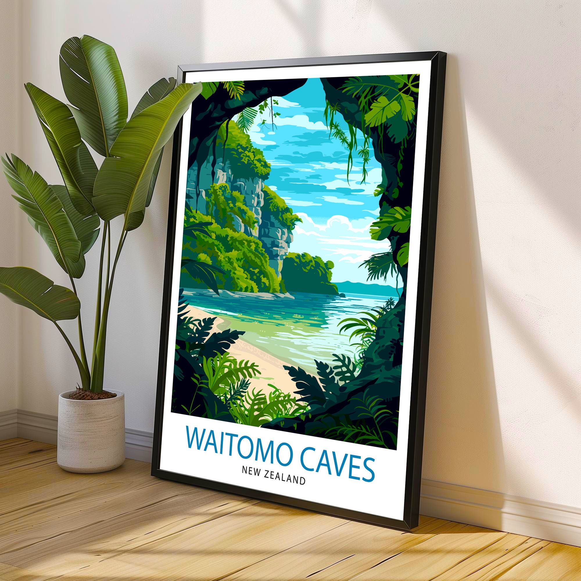 Waitomo Caves New Zealand Travel Print Wall Decor Wall Art Waitomo ...