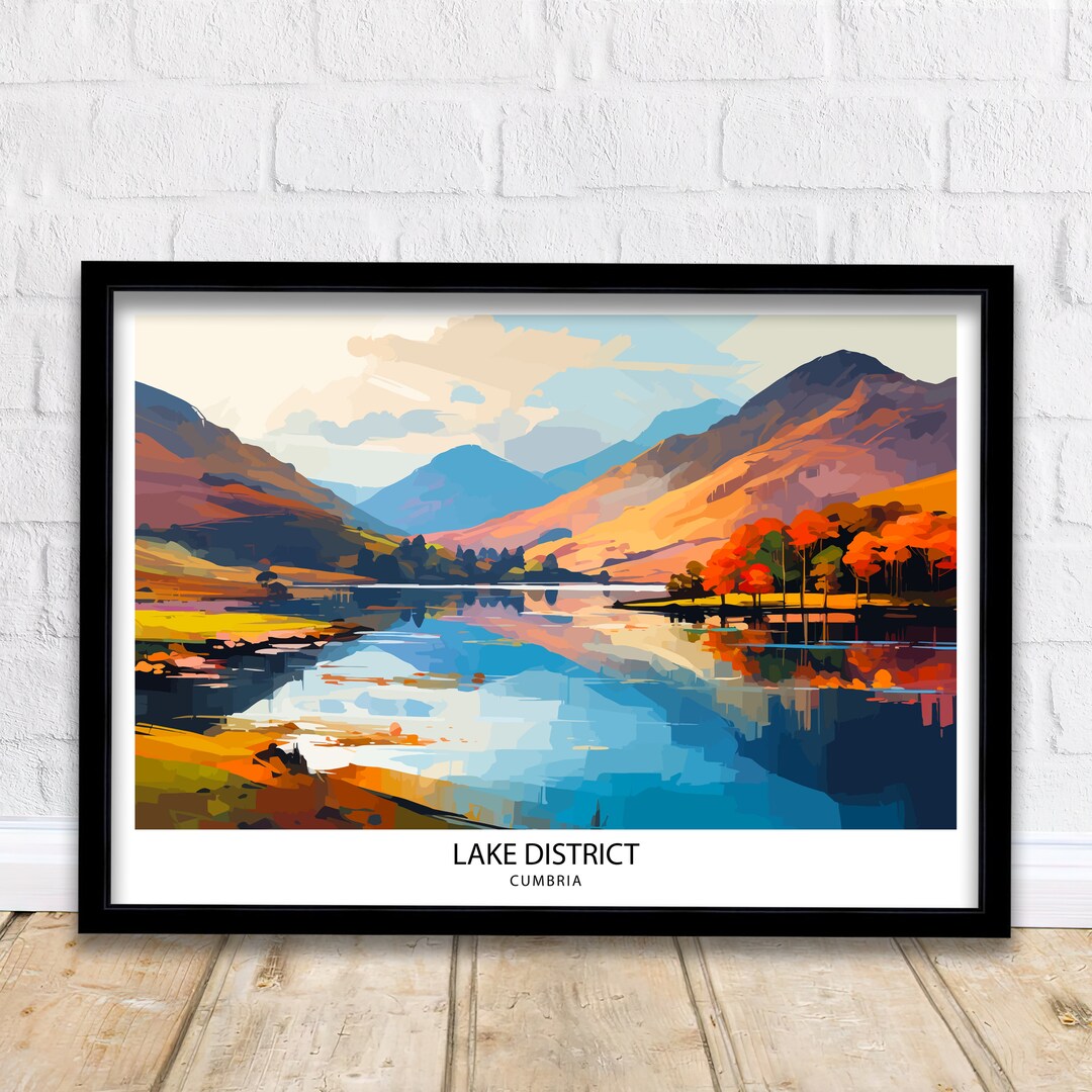Lake District Travel Print | Lake District Print | Lake District Art ...