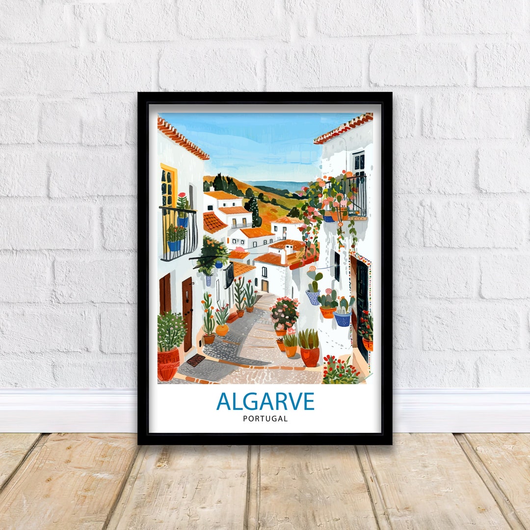 Algarve Portugal Travel Print Wall Decor Wall Art Algarve Wall Hanging ...