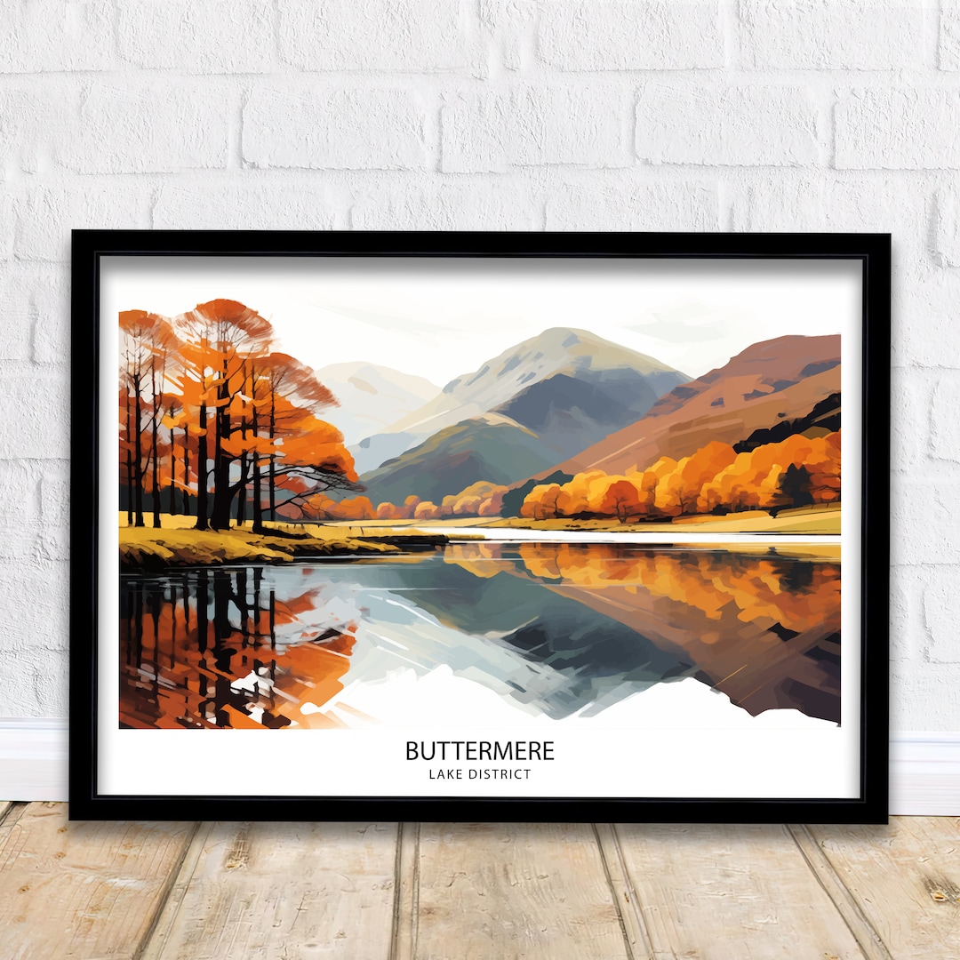 Buttermere Lake District Travel Print Buttermere Wall Decor Buttermere ...