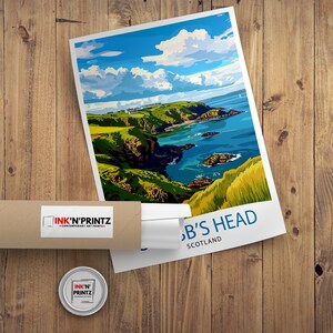 St Abbs Head Scotland Travel Print Wall Decor Wall Art St Abbs Head ...