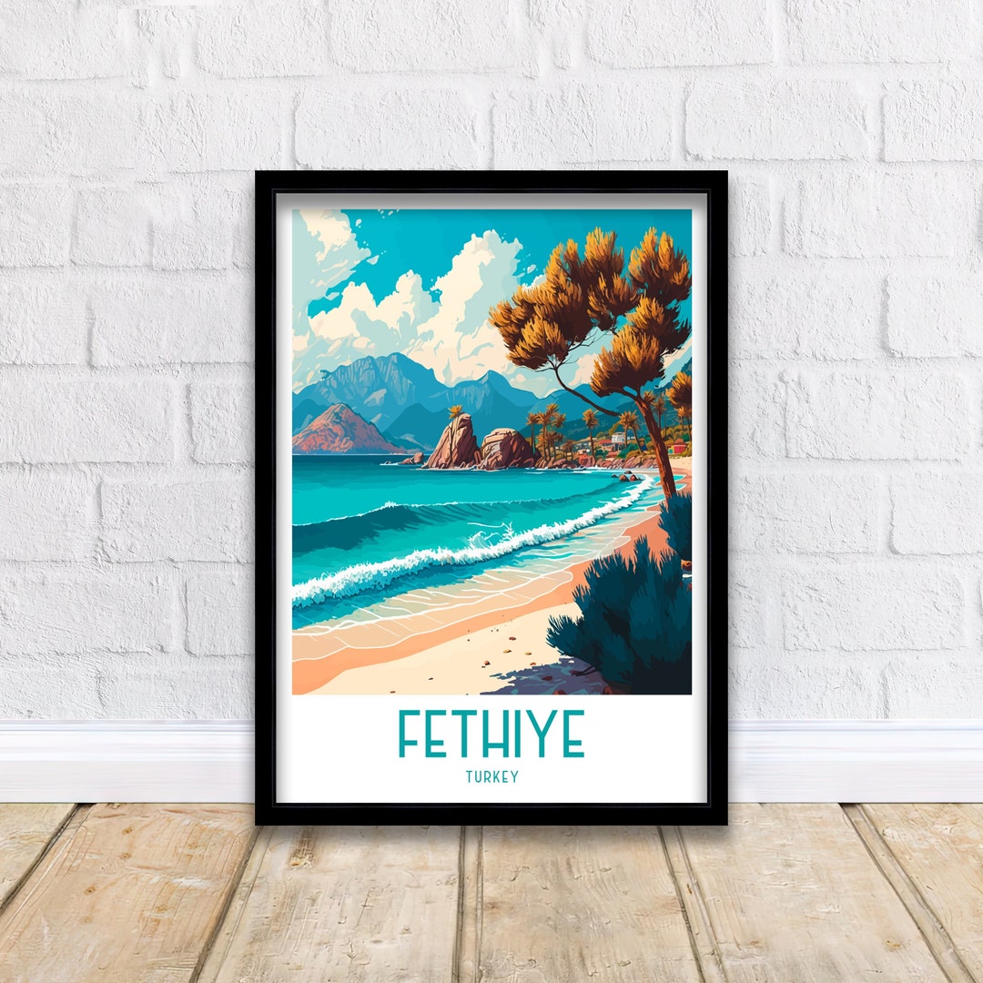 Fethiye Turkey Travel Print , Fethiye Wall Decor, Fethiye Home Living ...