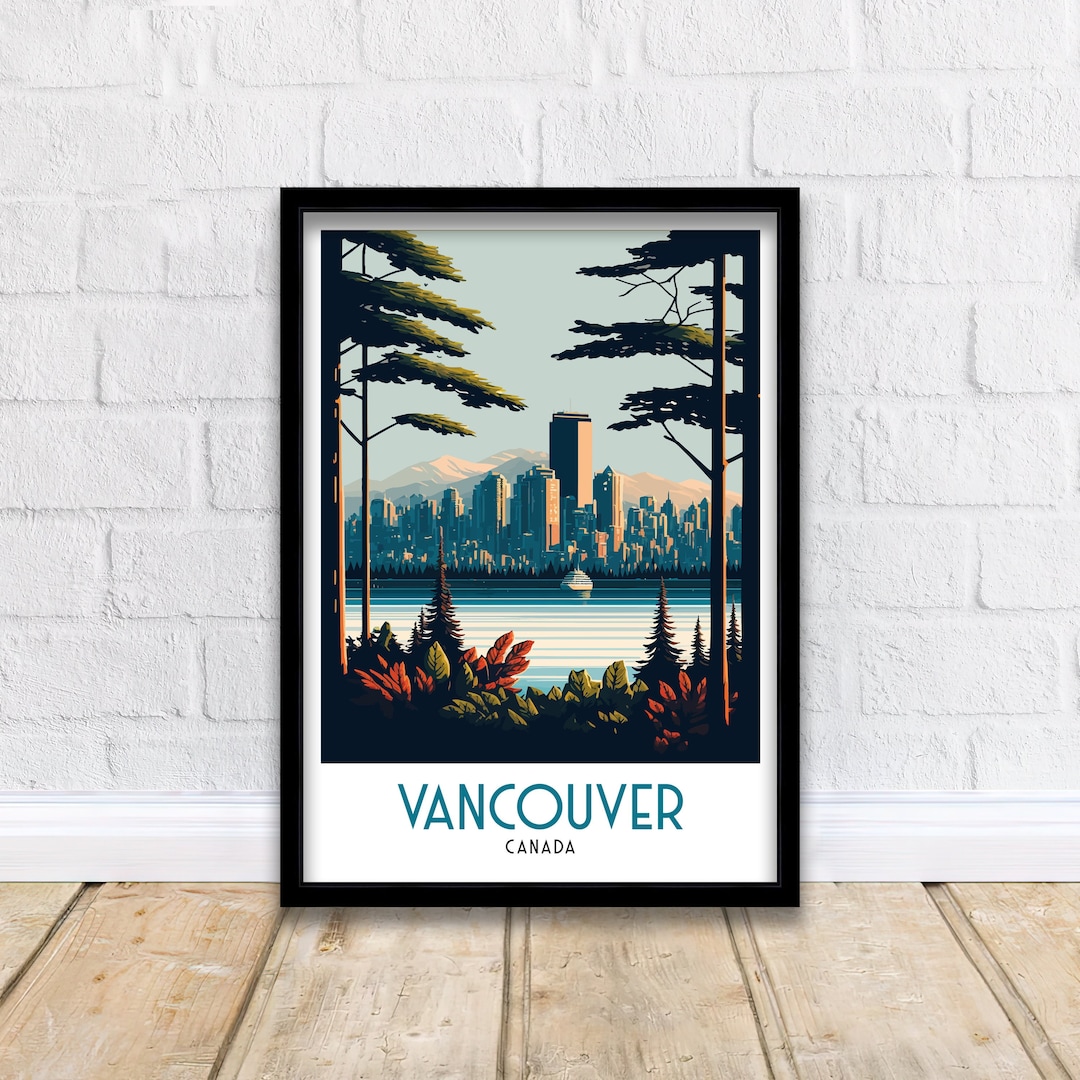 Vancouver Travel Print Vancouver Print Travel Poster Vancouver Wall Art ...
