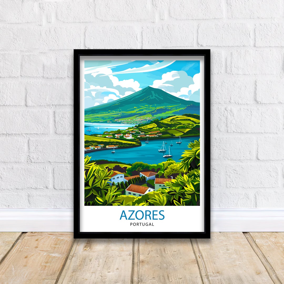 Azores Portugal Print Azores Decor Azores Poster Azores Art Azores Wall ...