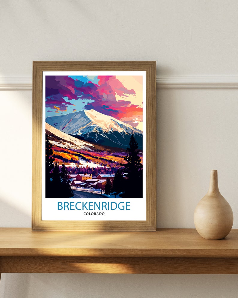 Breckenridge Colorado Travel Poster Breckenridge Wall Art Breckenridge ...