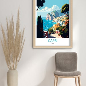 Capri Italy Travel Print , Capri Wall Decor, Capri Home Living Decor ...