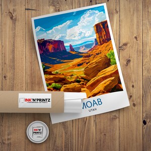 Moab Utah Travel Print Wall Decor Wall Art Moab Wall Hanging Home Décor ...