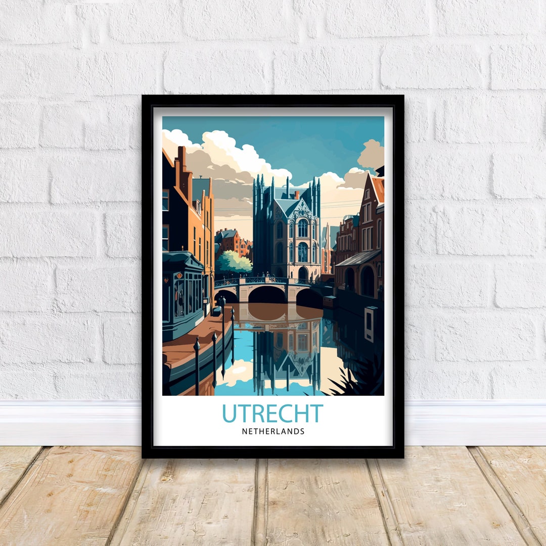 Utrecht Netherlands Travel Print Utrecht Wall Decor Utrecht Home Living ...