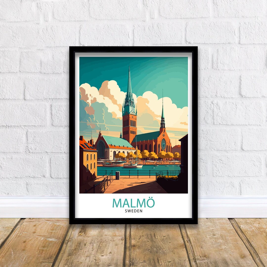 Malmö Sweden Trave Print Malmö Wall Art Malmö Home Decor Malmö ...