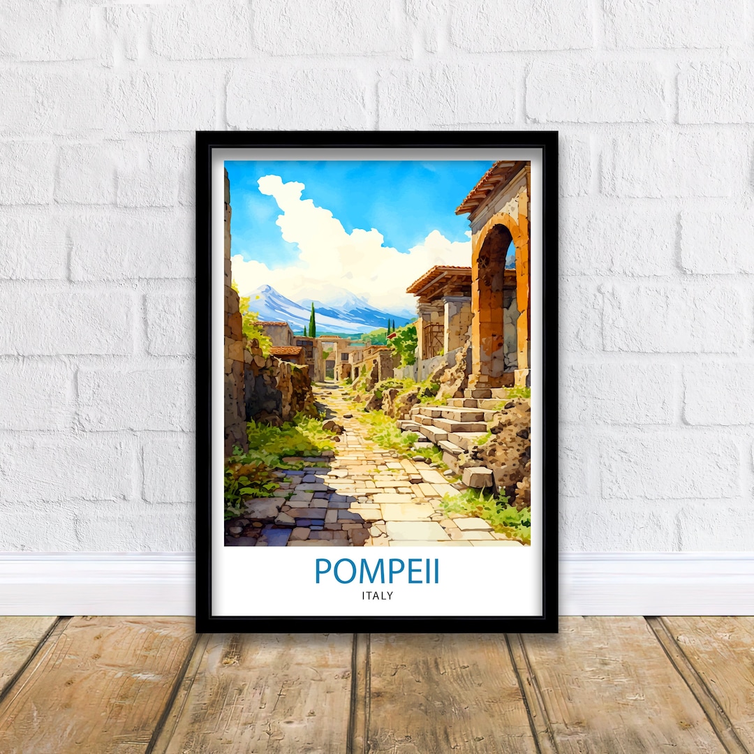Pompeii Italy Travel Print Pompeii Wall Decor Pompeii Poster Italy ...