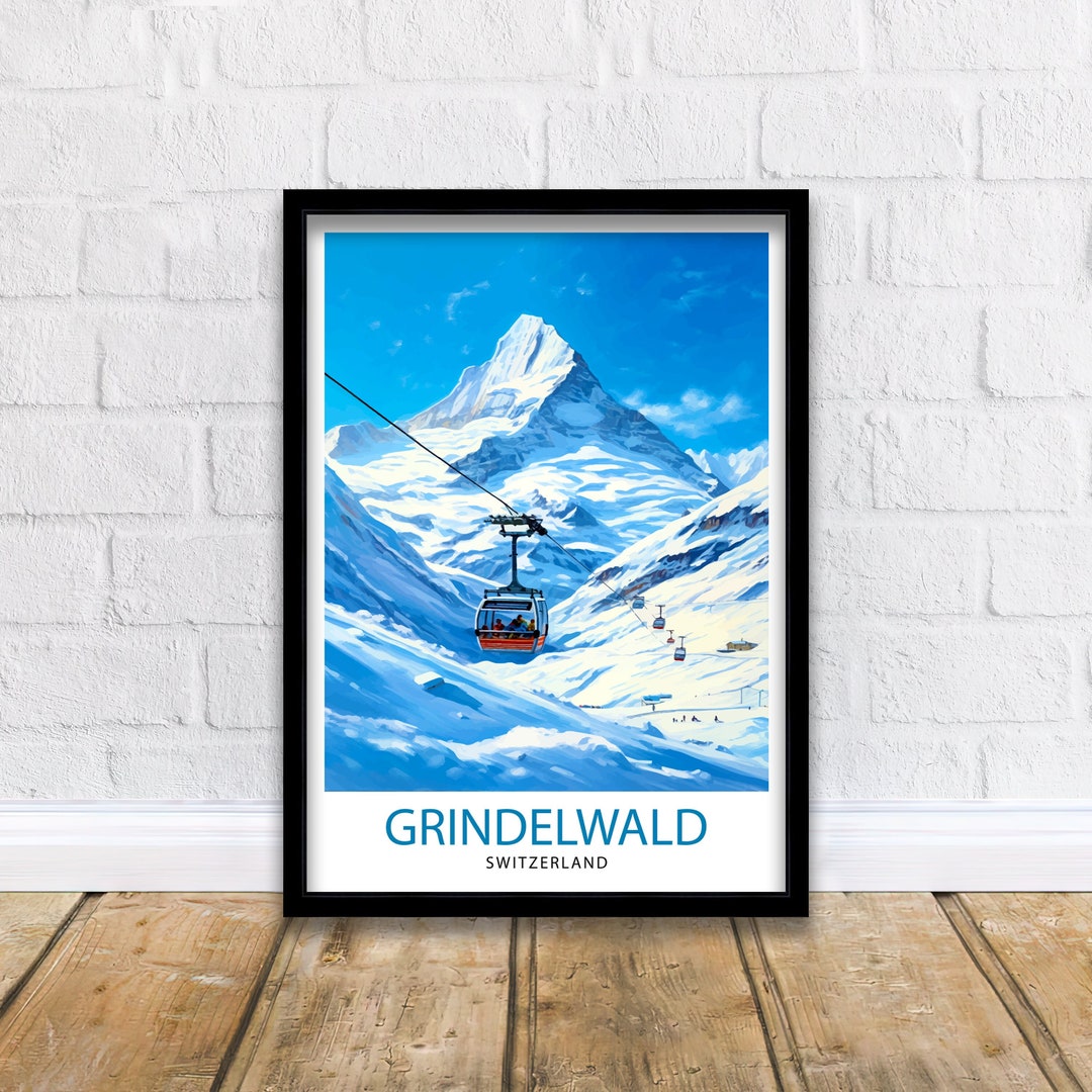 Grindelwald Switzerland Travel Print Grindelwald Wall Decor Grindelwald ...