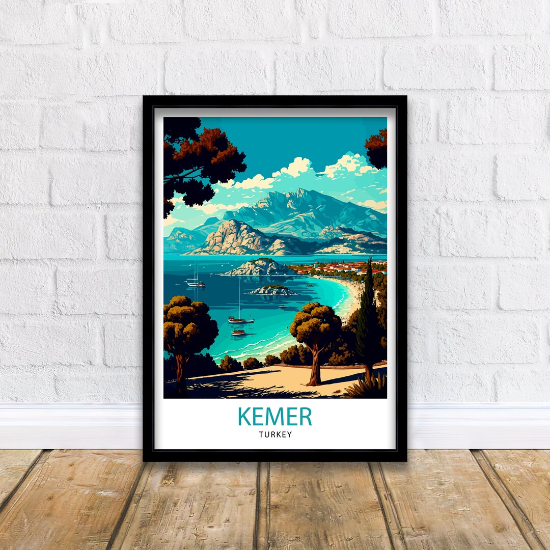 Kemer Turkey Travel Print Kemer Wall Art Kemer Home Decor Kemer ...