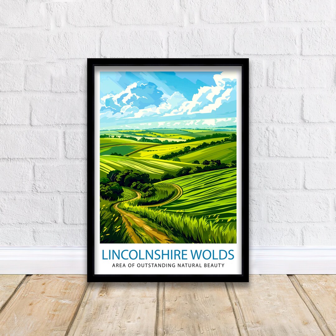 Lincolnshire Wolds Travel Print Wall Decor Wall Art Lincolnshire Wolds ...