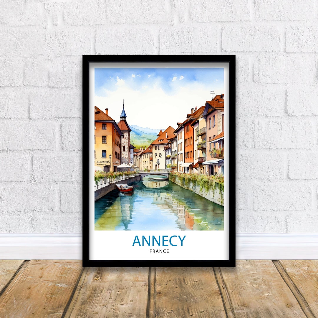 Annecy France Travel Print Annecy Wall Decor Annecy Poster French ...