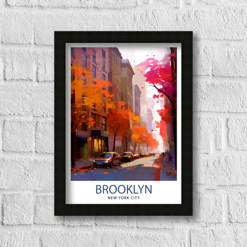 Brooklyn New York City Travel Print| Brooklyn Wall Decor Brooklyn ...