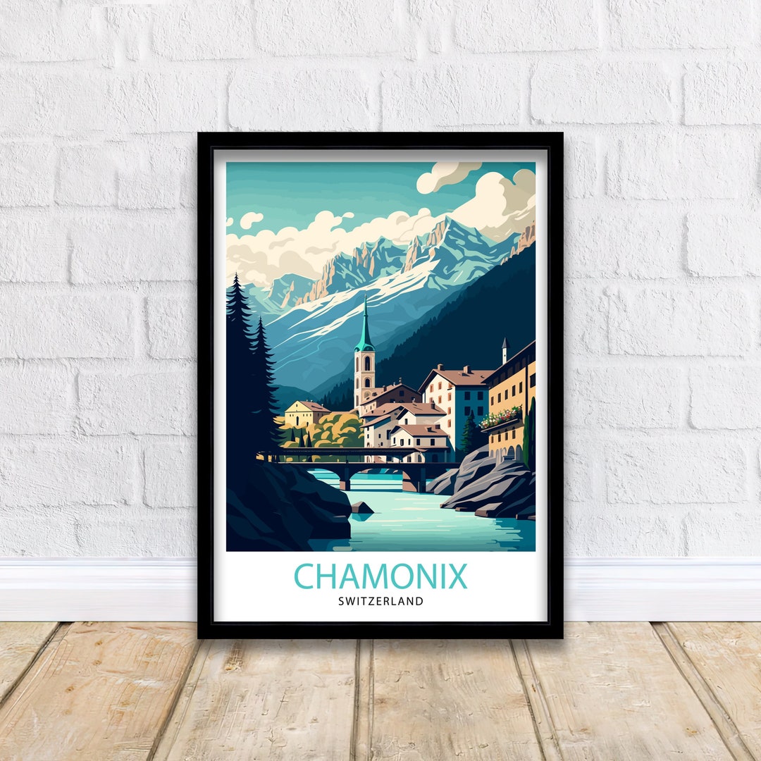 Chamonix France Travel Print Chamonix Wall Decor Chamonix Home Living ...