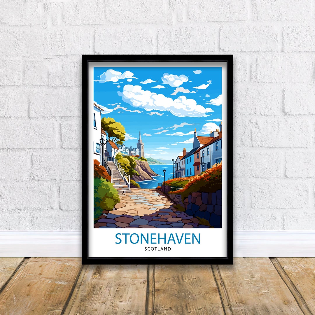 Stonehaven Scotland Travel Print Stonehaven Wall Decor Stonehaven ...