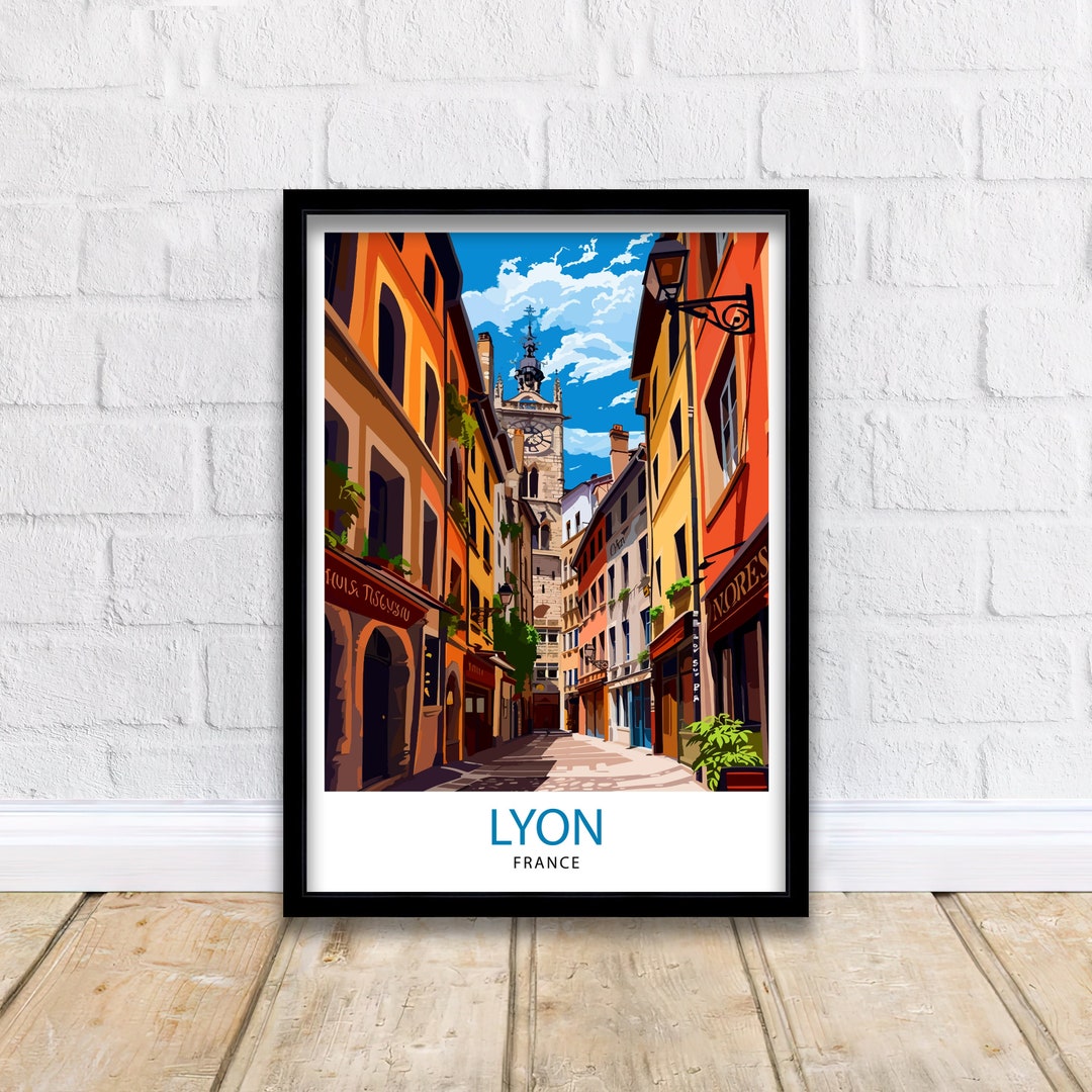 Lyon France Travel Print Lyon Wall Decor Lyon Poster France Travel ...