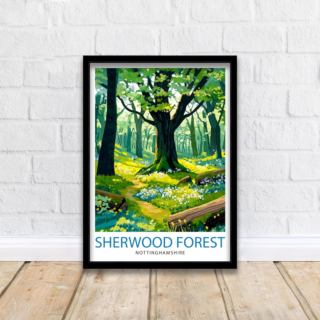 Sherwood Forest Travel Poster Wall Decor Wall Art Sherwood Forest ...