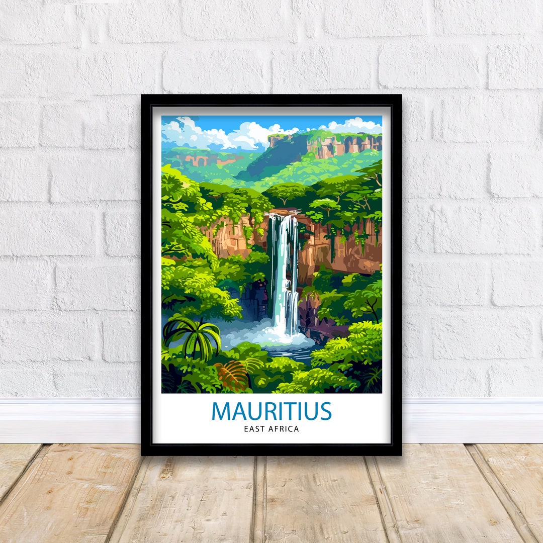 Mauritius Travel Print Mauritius Poster | Mauritius | Mauritius Wall ...