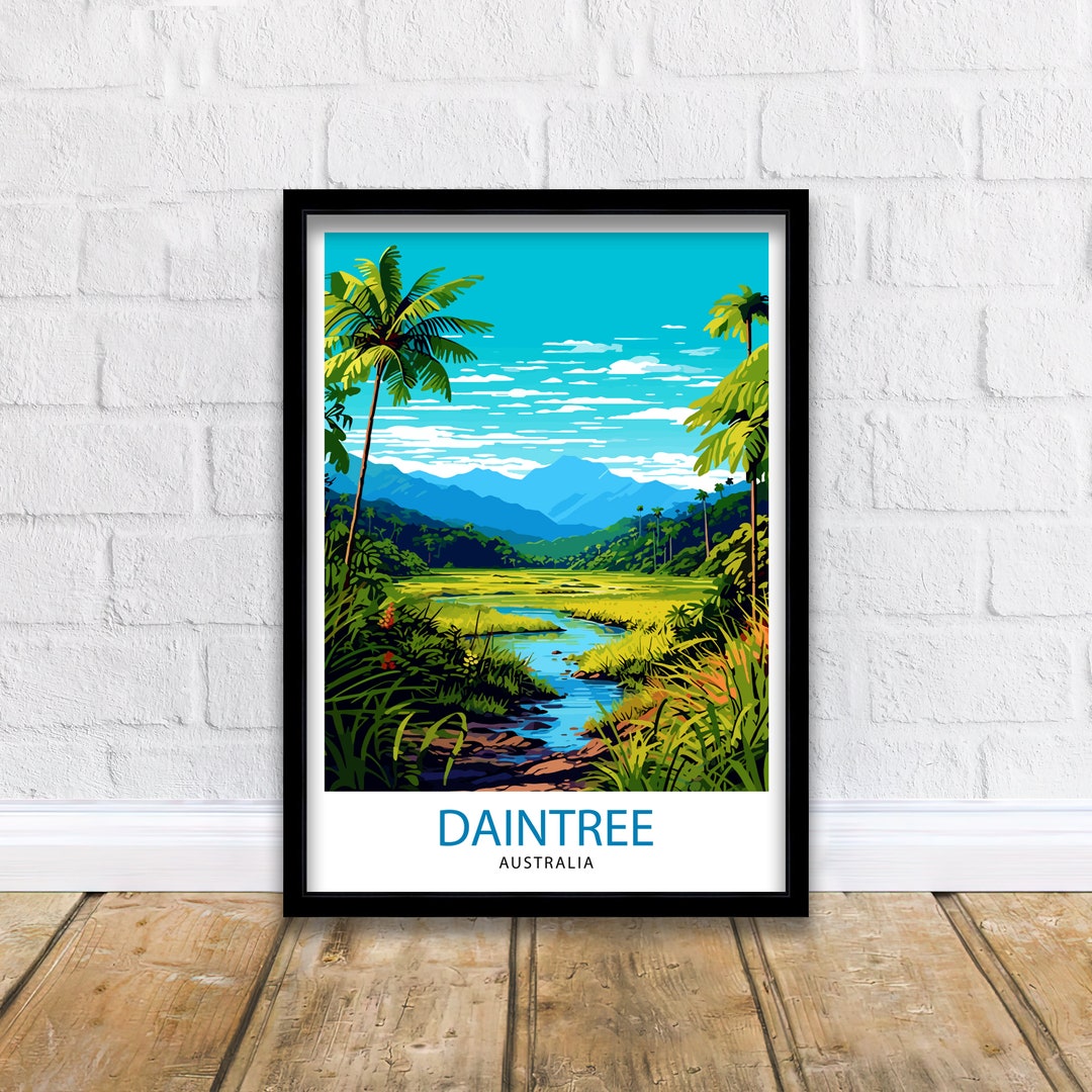 Daintree Australia Travel Print Daintree Rainforest Wall Decor ...