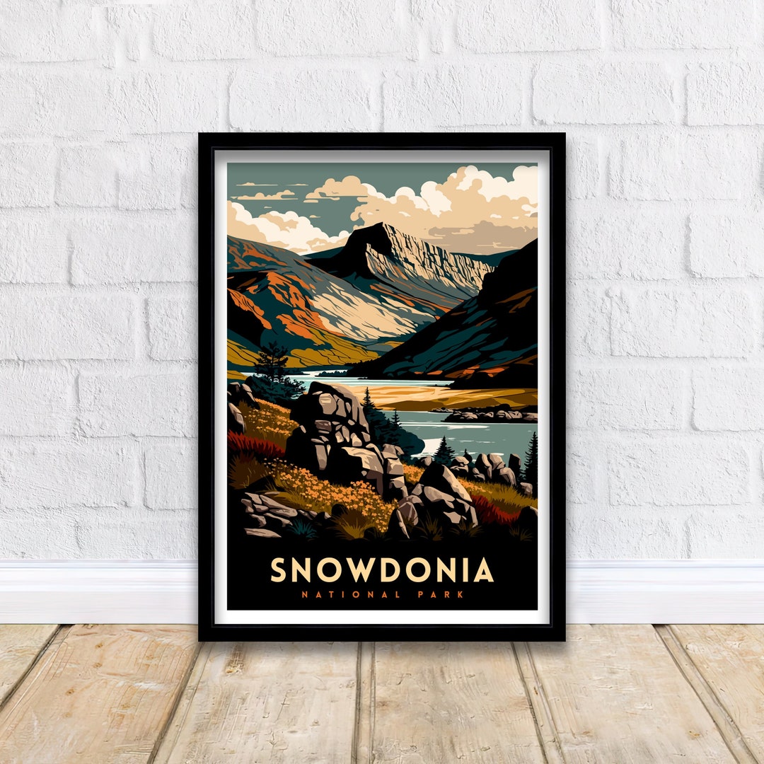 Snowdonia Travel Print | Snowdonia Print | Travel Poster | Wales ...