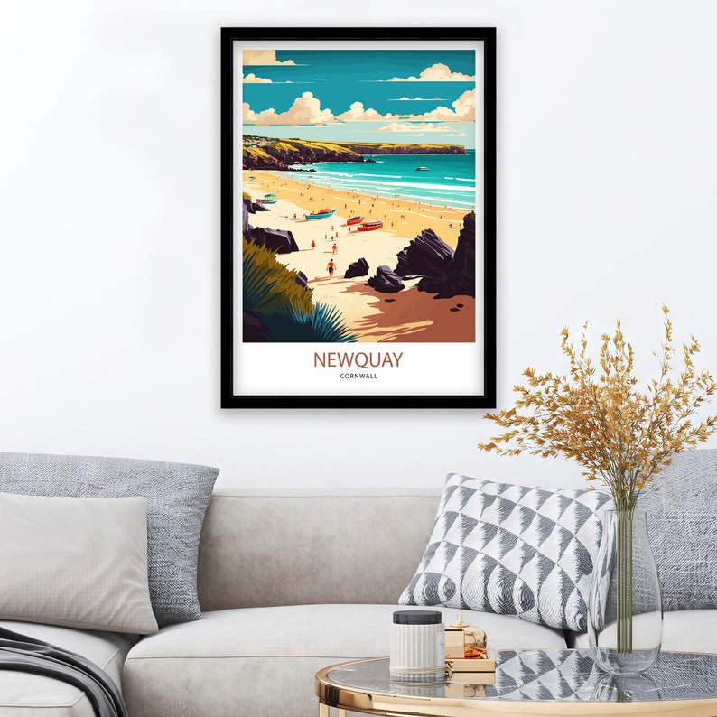Newquay, Cornwall Travel Poster, Art Print , Wall Art, Art Print - Etsy UK