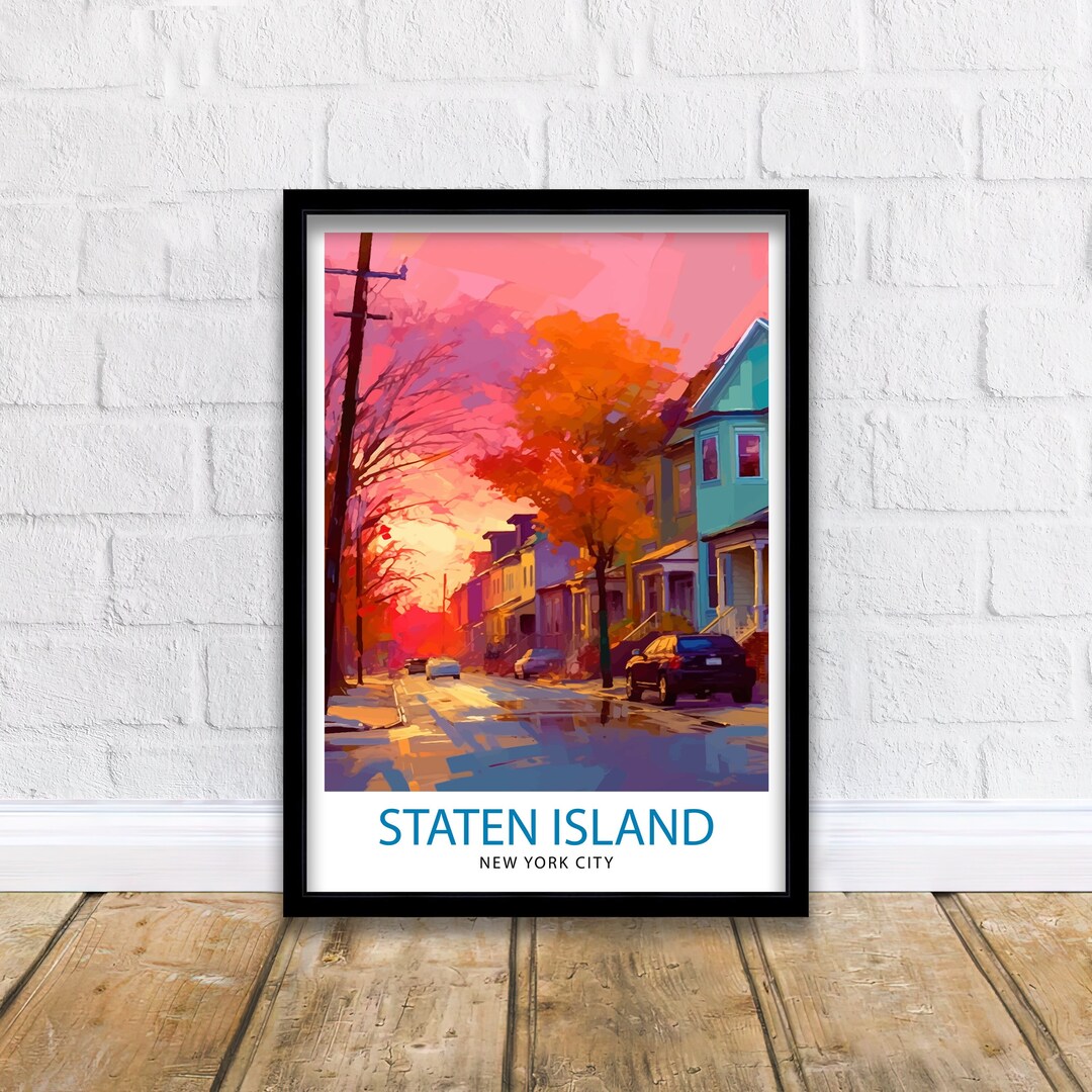 Staten Island New York Travel Print| Staten Island Wall Decor Staten ...