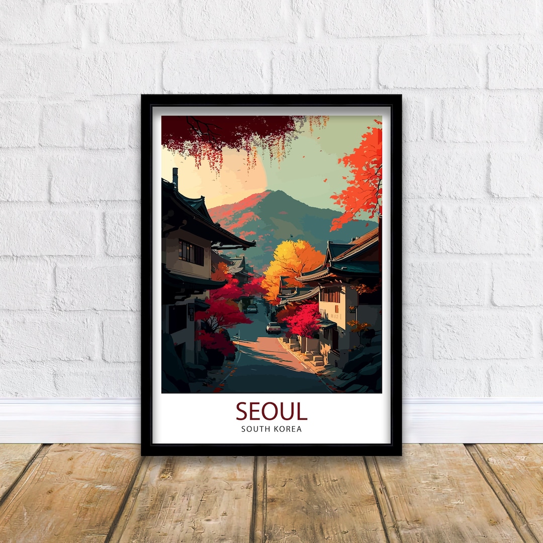 Seoul Korea Travel Print Seoul Wall Decor Korea Travel Poster Seoul ...