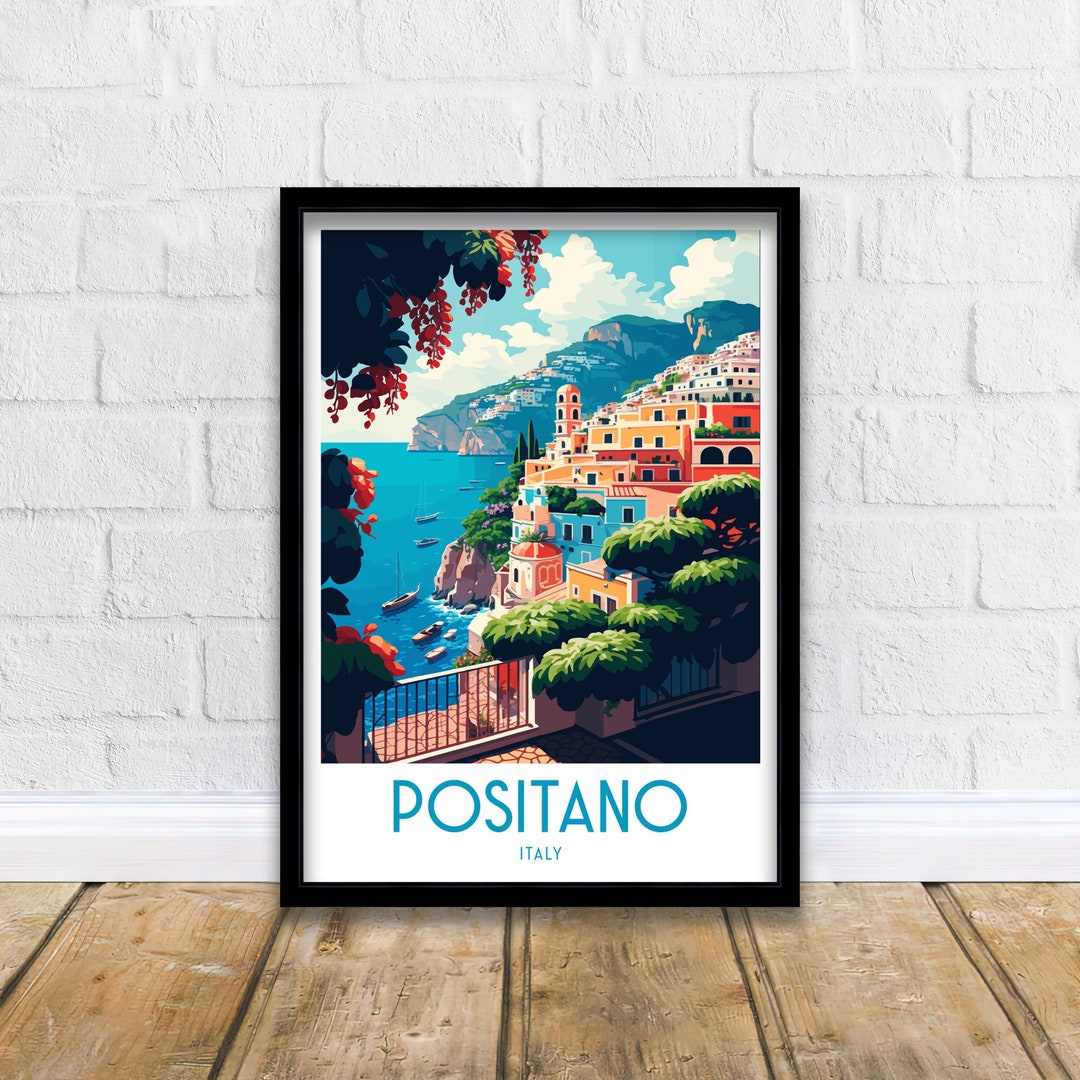 Positano Italy Travel Print Positano Wall Decor Positano Poster Italy ...