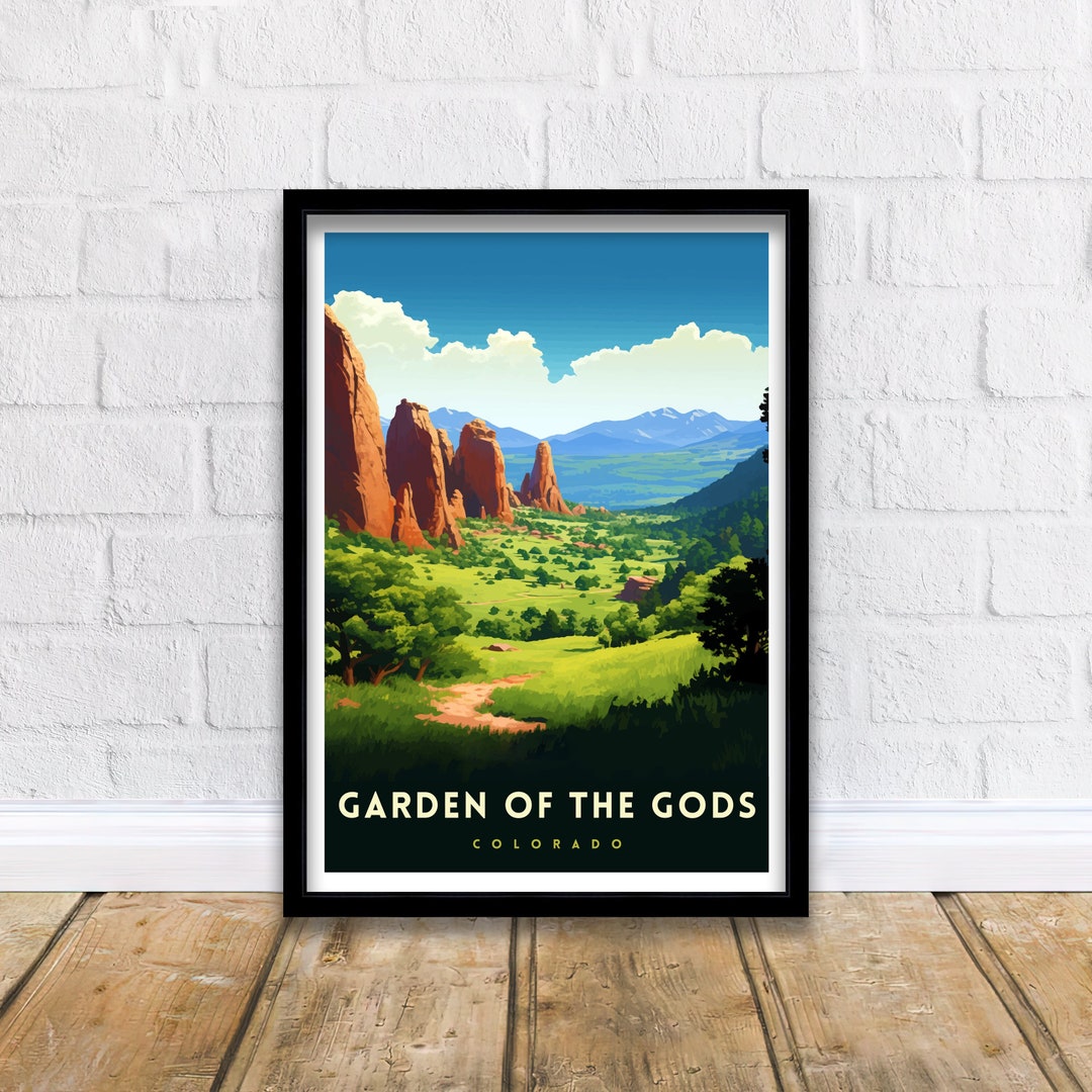 Garden of the Gods Colorado Travel Print| Colorado Wall Decor Garden of ...